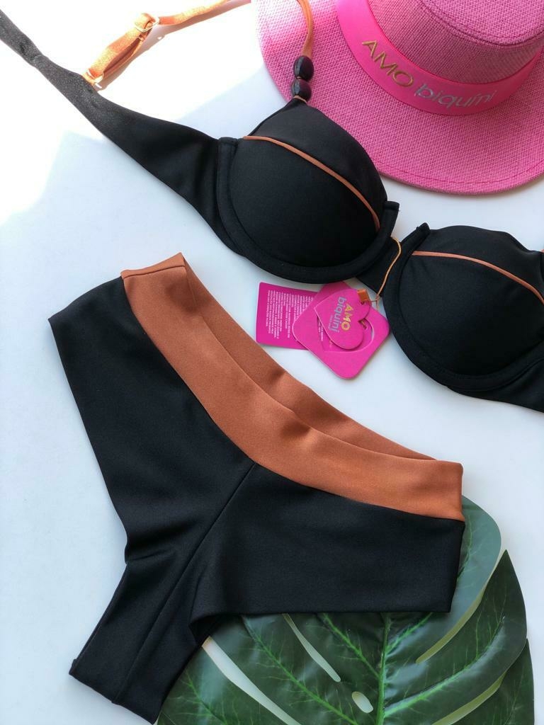 Biquini Isadora slx (preto/ocre)