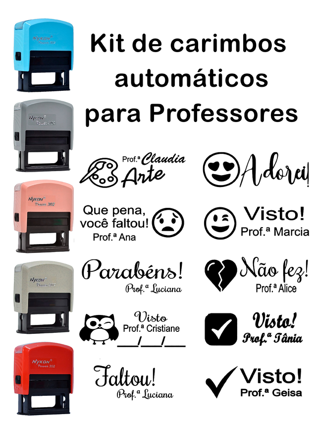 kit de carimbo para professor
