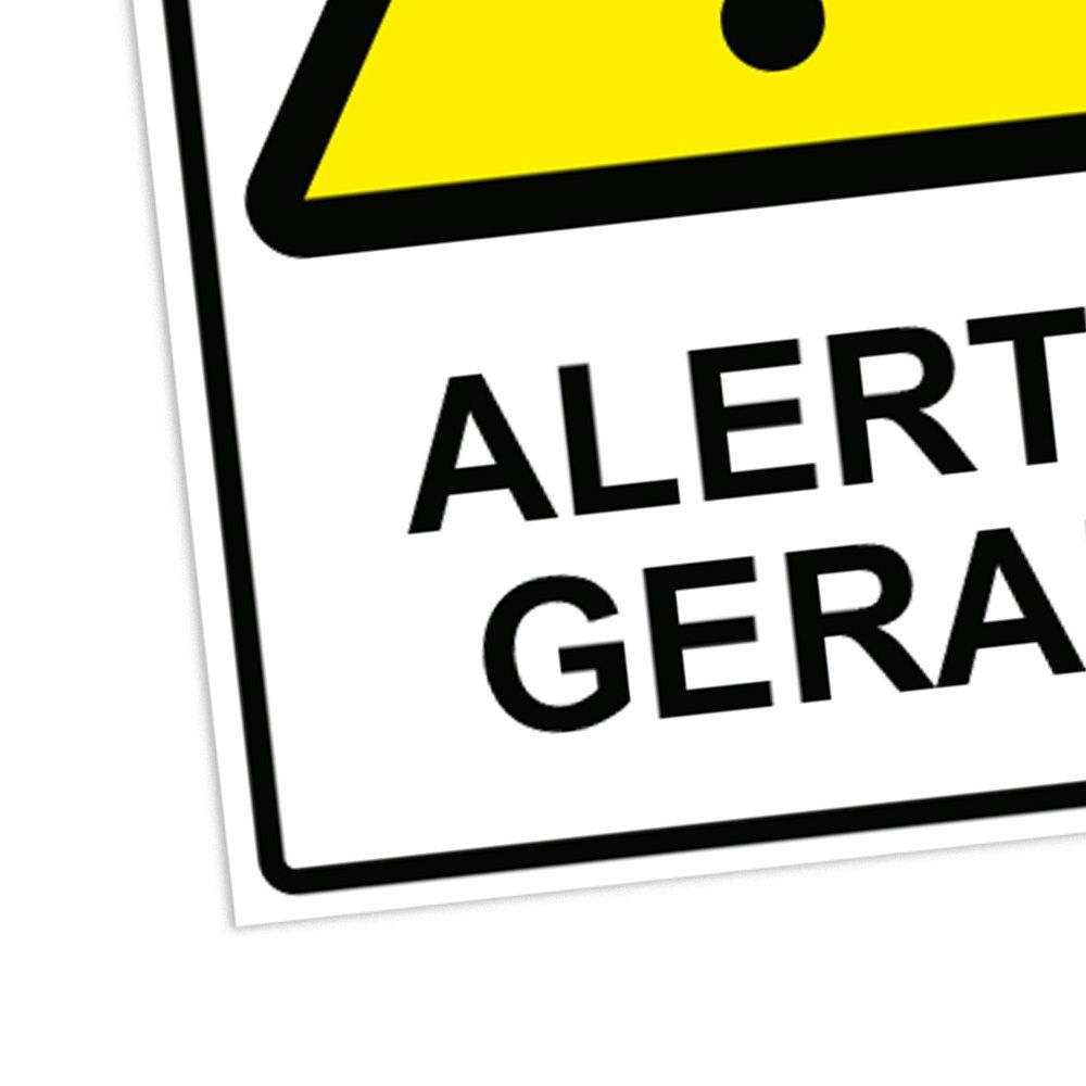 Placa de Sinalização Alerta Geral em Pvc - SigmaDecor