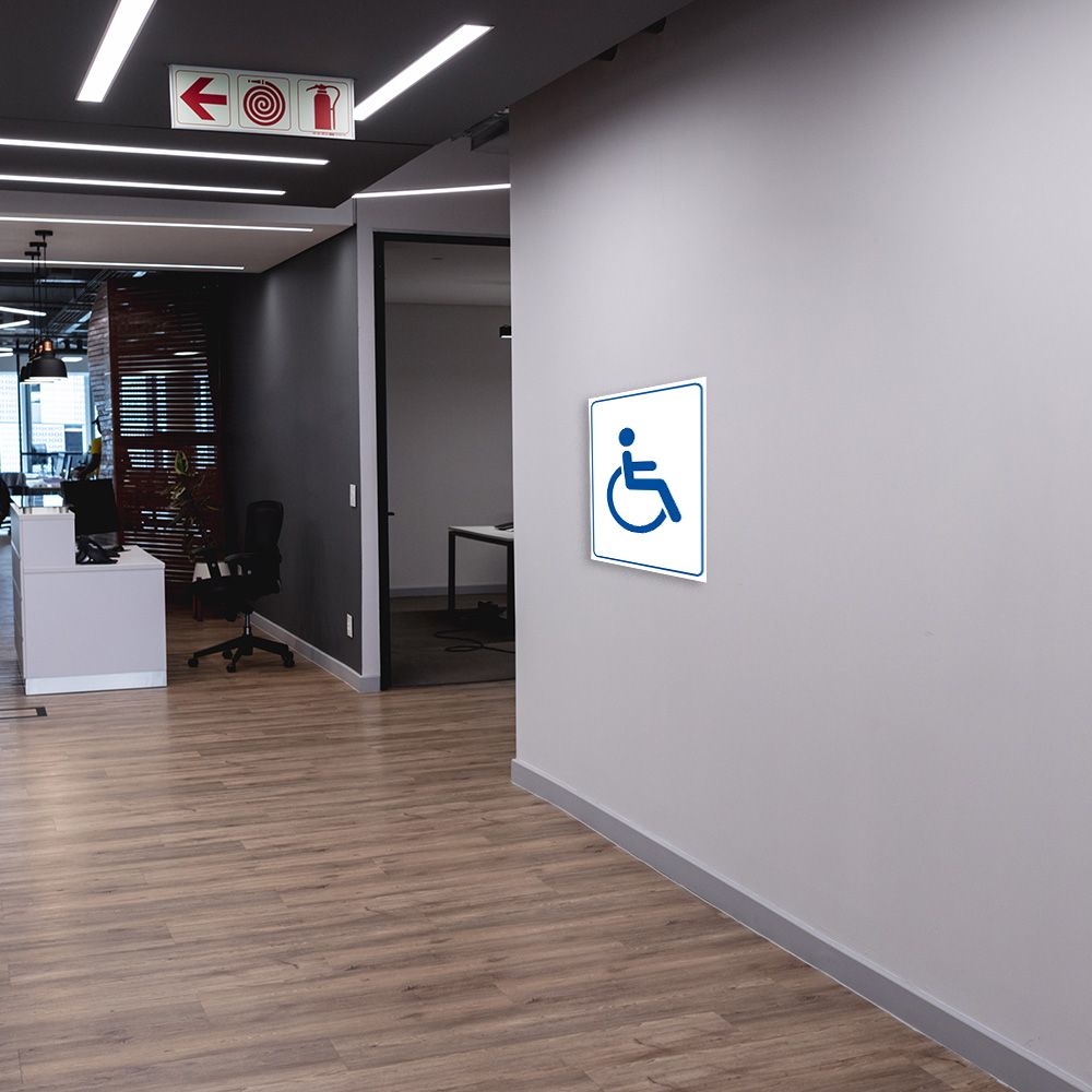 Placa de Sinalização Banheiro PcD - SigmaDecor