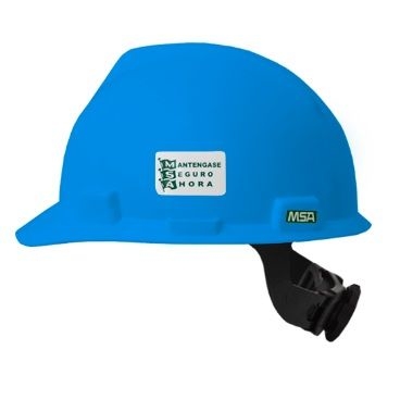 Casco MSA tipo cachucha color azul suspensión matraca Fast-track
