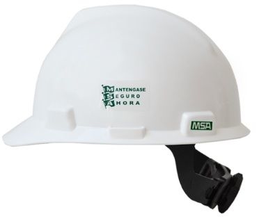 Casco MSA tipo cachucha color blanco suspensión matraca Fast-track
