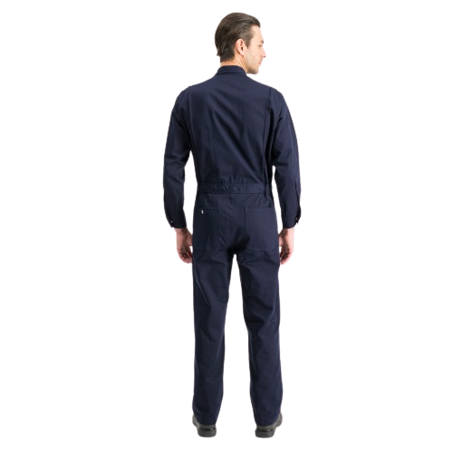 Overol de gabardina industrial de trabajo color azul marino