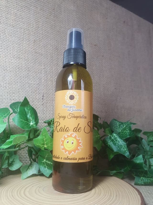 Spray Terapêutico Raio de Sol com ervas, óleos essenciais e cristais