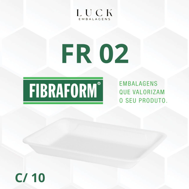 BANDEJA ISOPOR FIBRAFORM FR02 RASA C/5