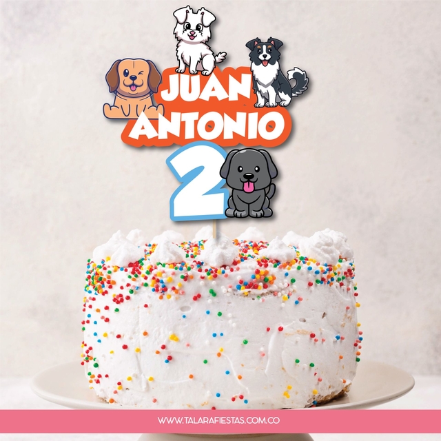 Cake Topper Perritos - Comprar en Talará Fiestas