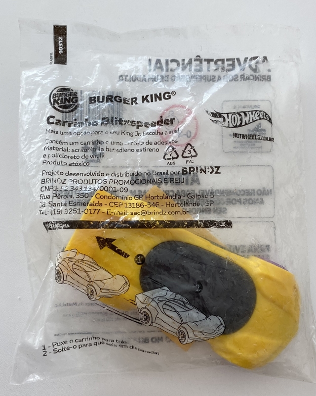 Carrinho Blitzspeeder Mattel Hot Wheels - Burger King