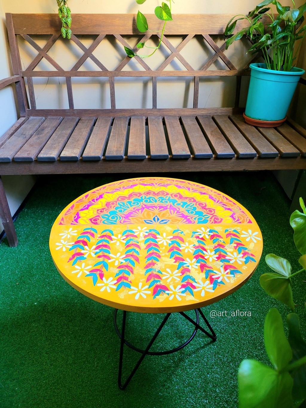 Mesa Aesthetic Indian Metalon - Ateliê Art Aflora