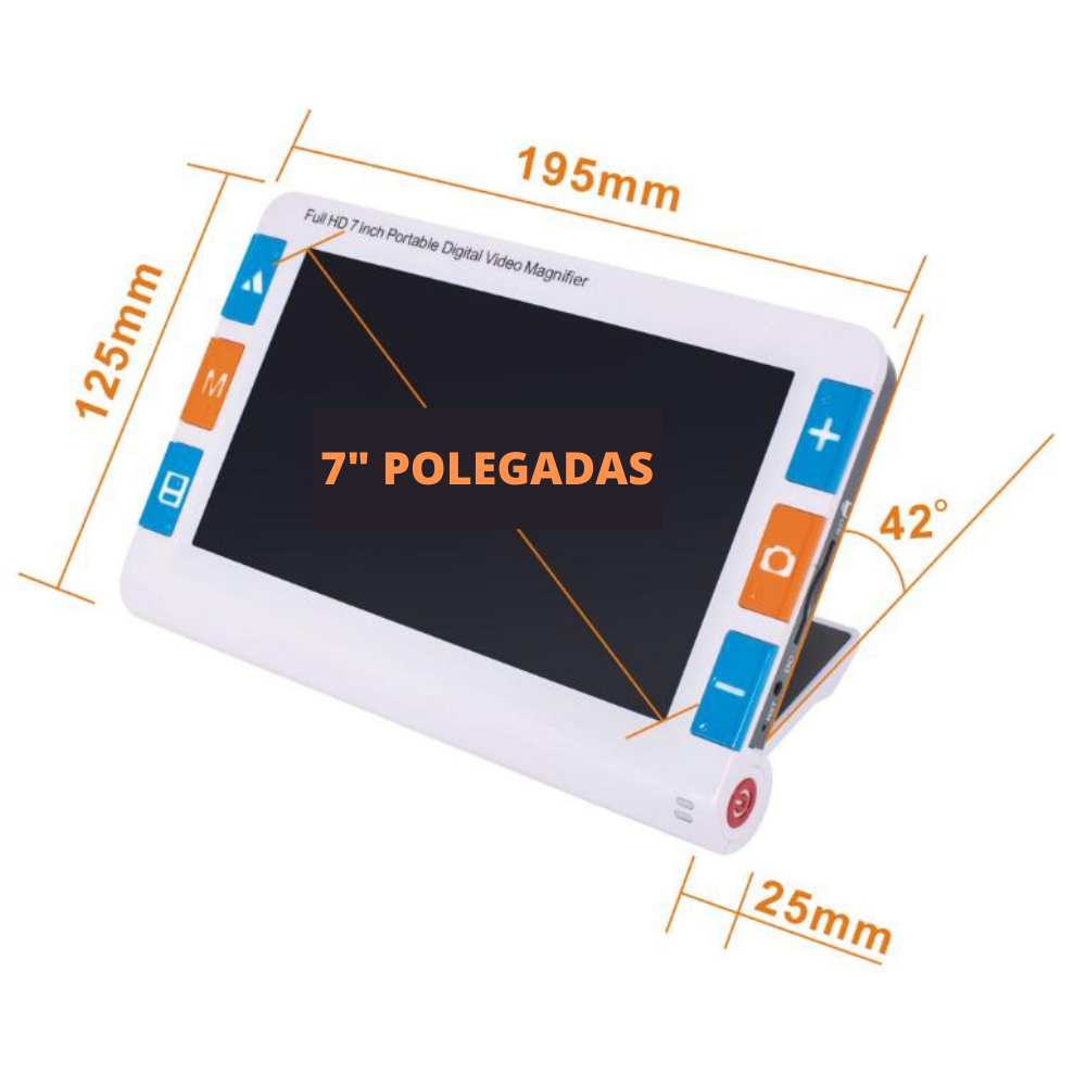 Lupa Eletrônica Portátil Tela LCD 7,0" HD Colorida LUPA7BAL