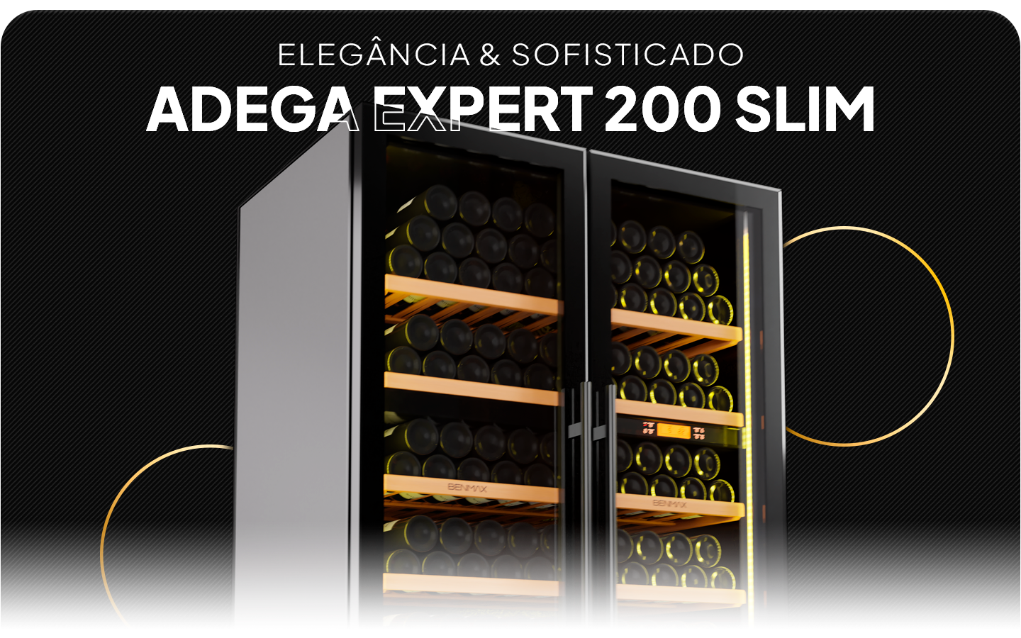 Adega Benmax Expert 200 Slim Dual Zone ? Elegância Compacta para Até ...