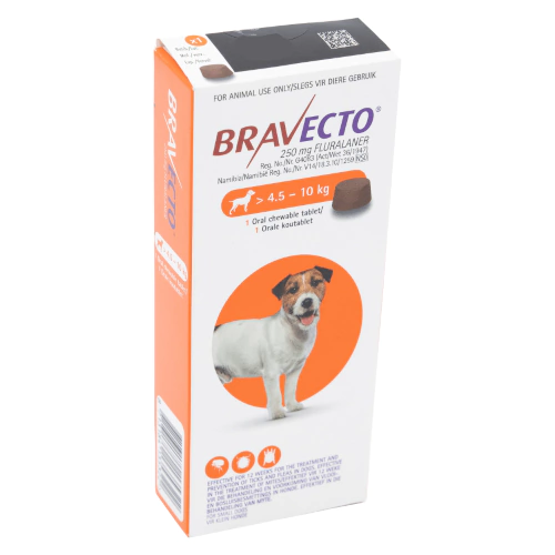 Bravecto 250 mg x 1 tableta (De 4.5 kg a 10 kg)