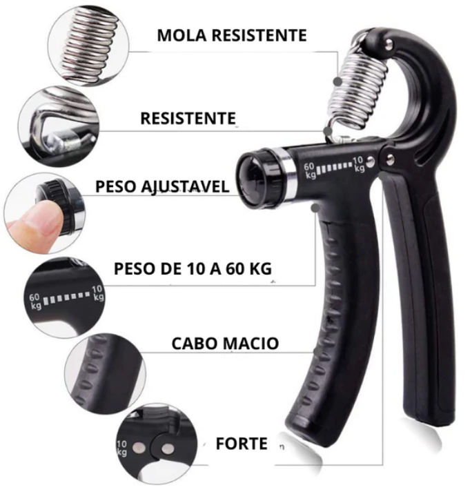 Hand Grip - Flexor de Punho com Mola Ajustável