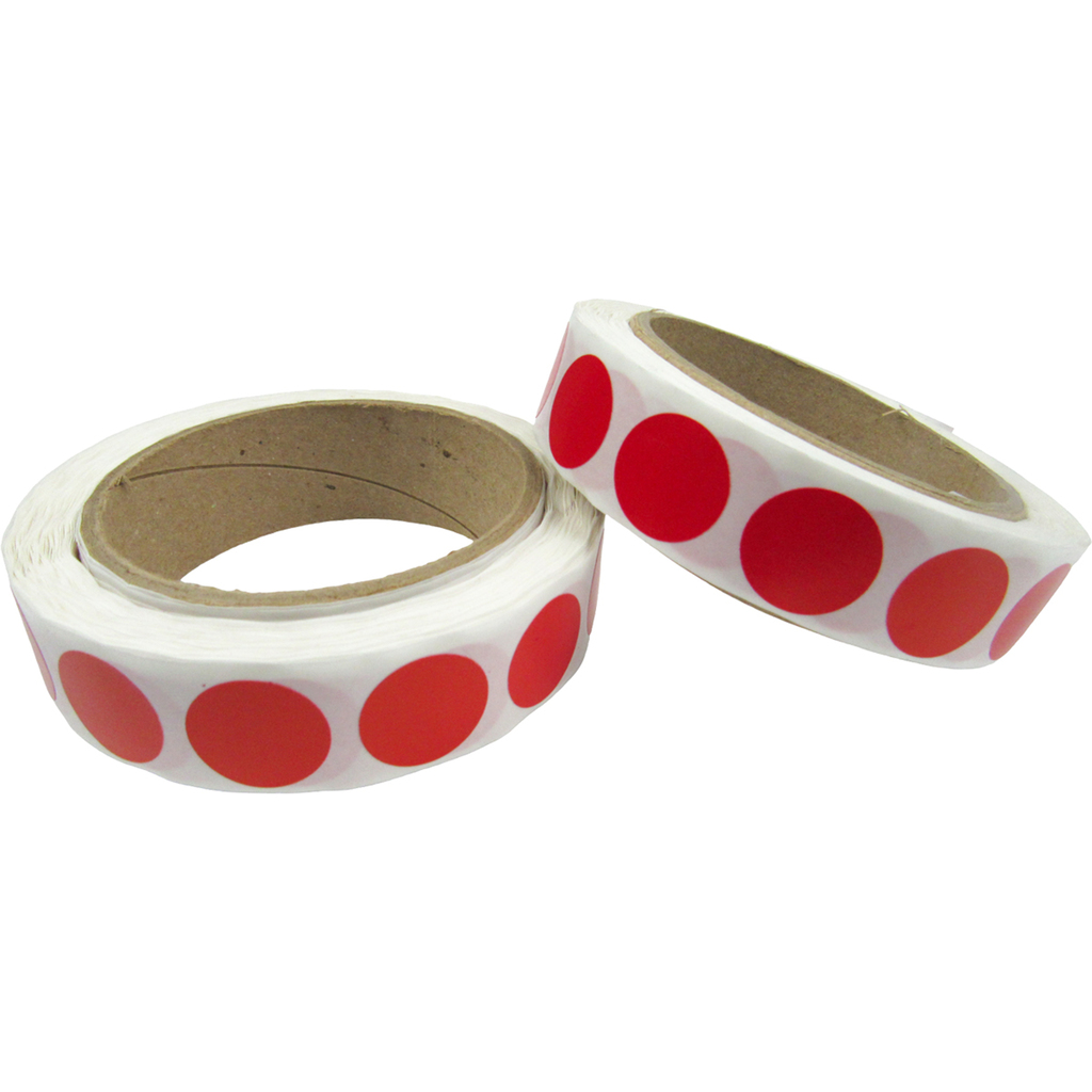 Etiqueta Bolinha Colorida 20mm Vermelho Rolo Com 1000