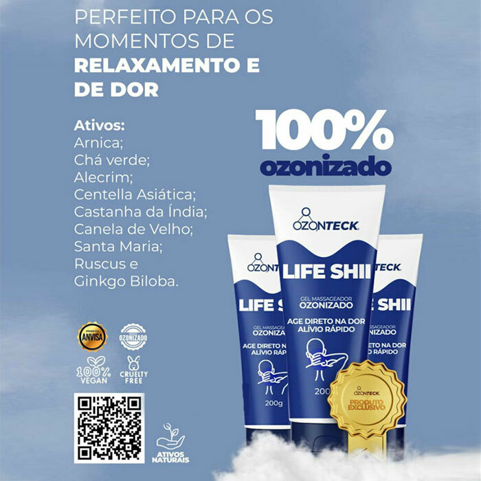 Gel para dor Ozonizado Life Shii 200g - Viasupervia