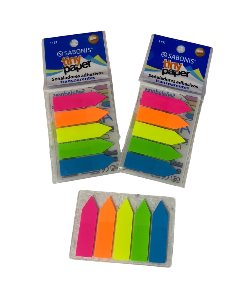 POSTICK SEÑALADORES ADHESIVOS TRANSPARENTES TINY PAPER C.100 5 COLORES ...