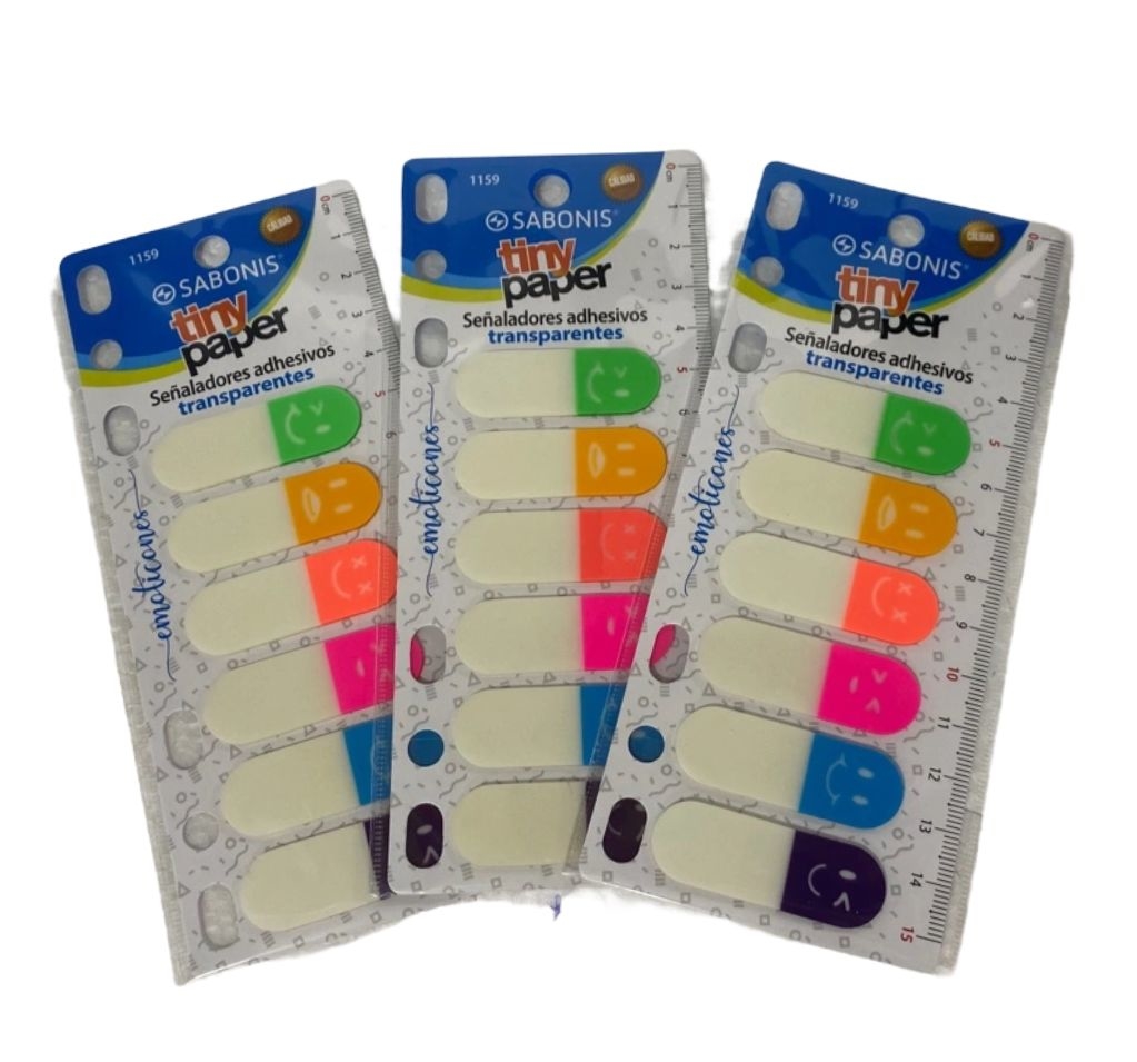 POSTICK SEÑALADORES ADHESIVOS TRANSPARENTES TINY PAPER C.120 6 COLORES ...