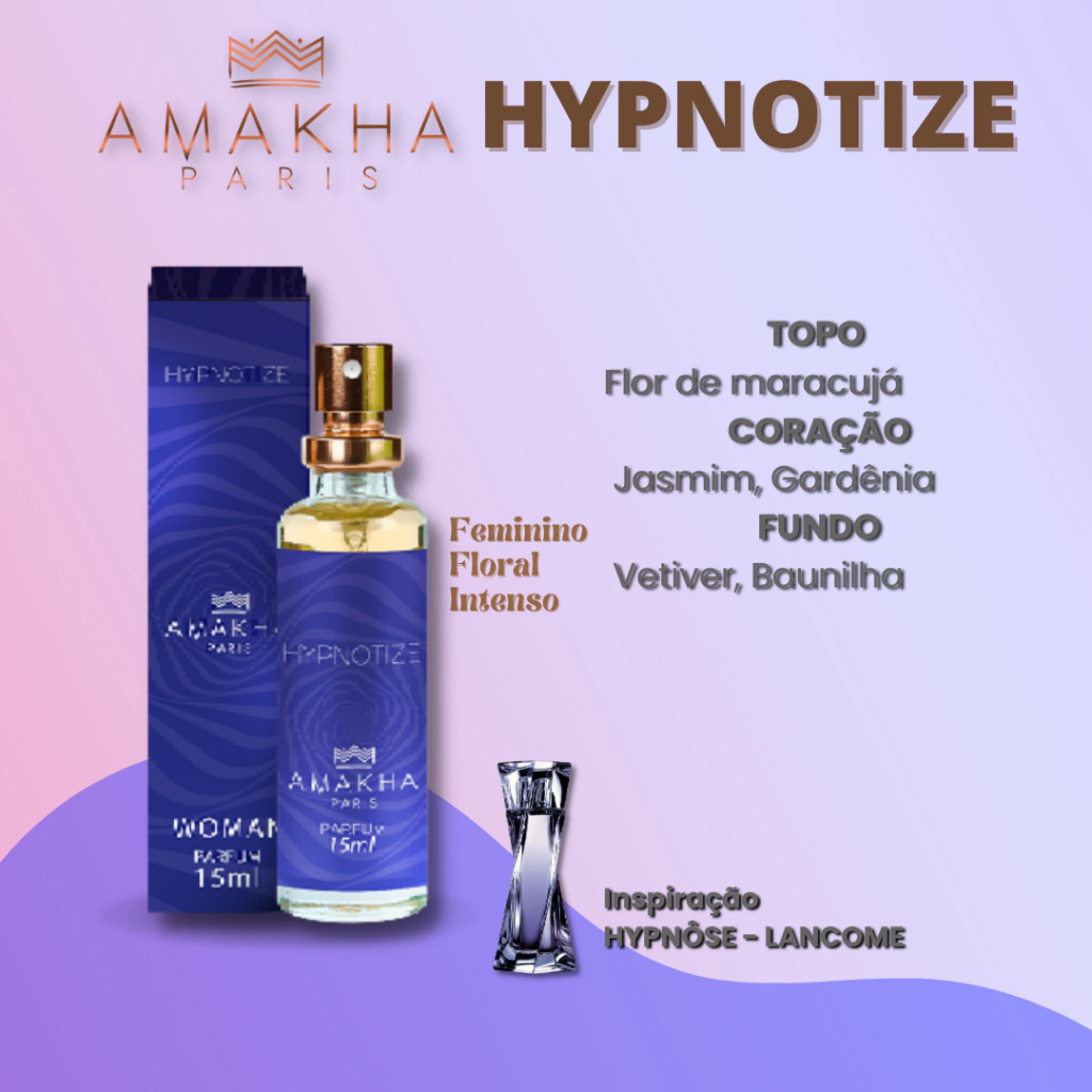 3 Perfume Hypnotize de 15ml Feminino - Amakha Paris - Fragrância Floral ...