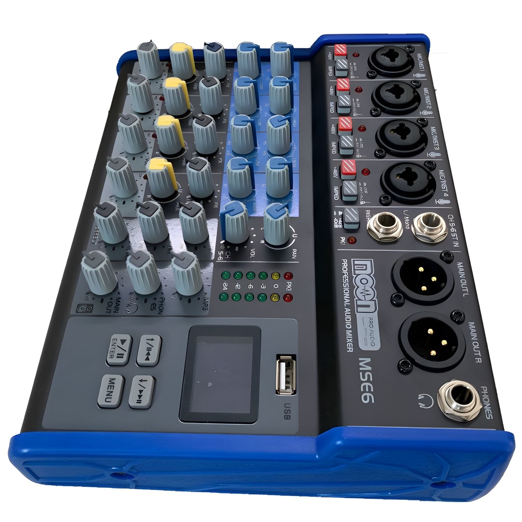 CONSOLA DE 6 CANALES MOON C/ USB Y BLUETOOTH - MSE6