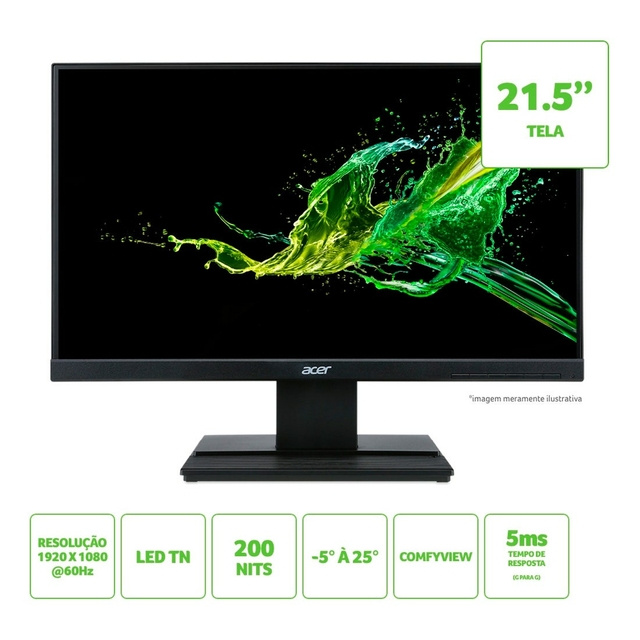 ACER MONITOR V226HQL 21.5'' LED FULL HD, VESA, VGA, HDMI