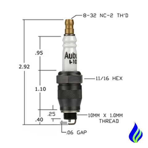 I-101 Auburn Igniter Spark Plug Bujia De Ignicion para Quemador Gas.
