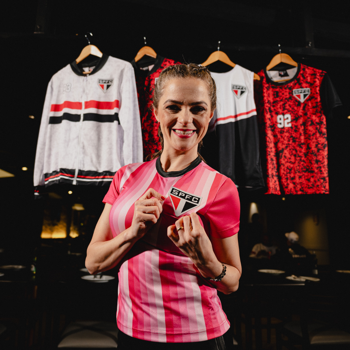 Camisa Rosa do São Paulo Feminina Oficial Licenciada Origina 2024 Nov