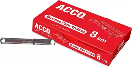 BROCHE METALICO ACCO 8 CM CAJA C/50 ACCO