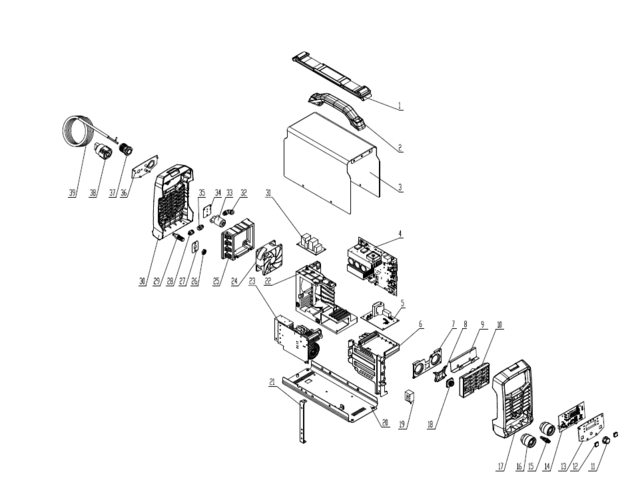 Vista Explodida - Rogue ET 202iP - ESAB