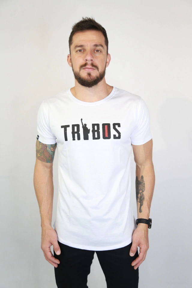 Camiseta Tribos Branca Estátua - Tribos Company