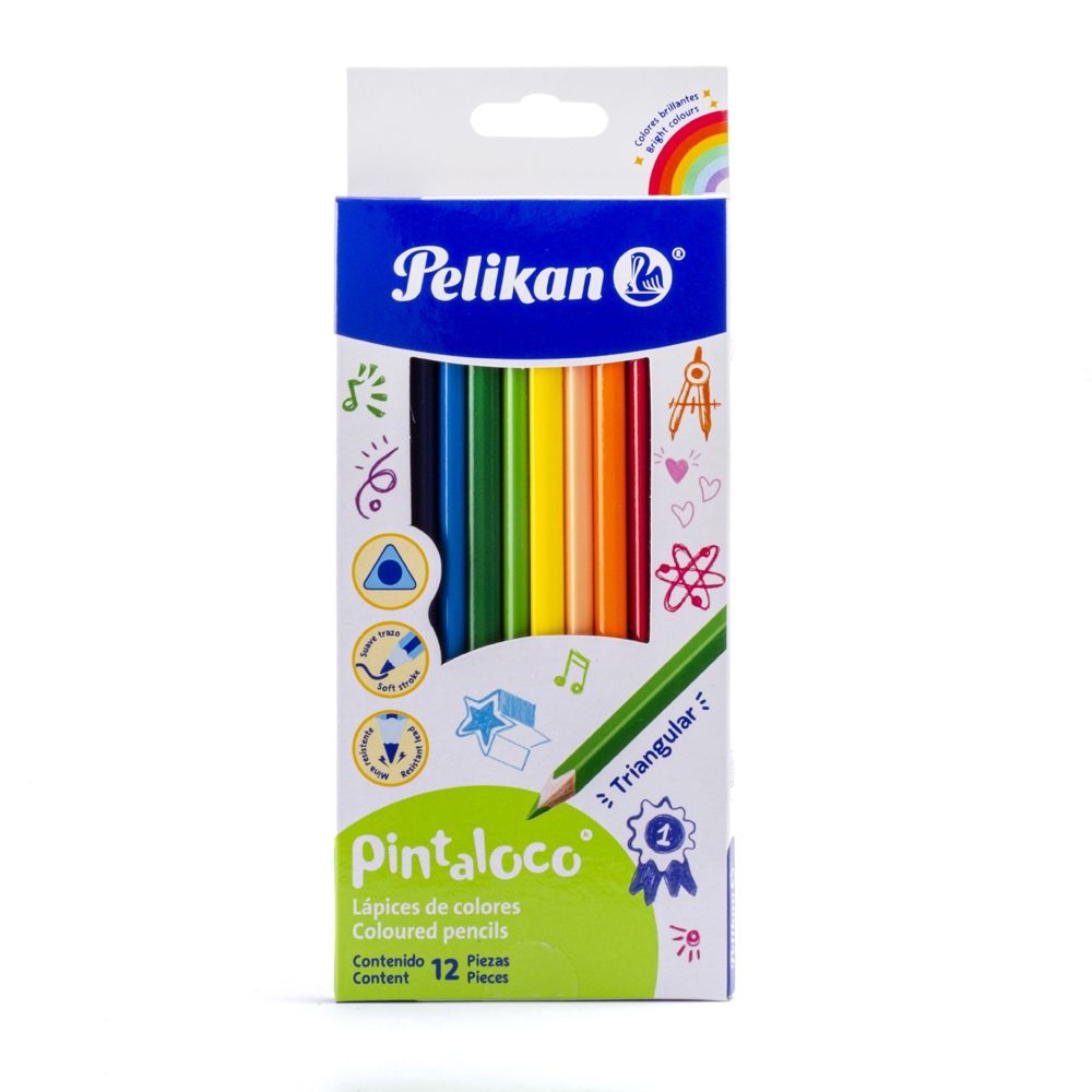 COLORES TRIANGULARES C/12 PELIKAN
