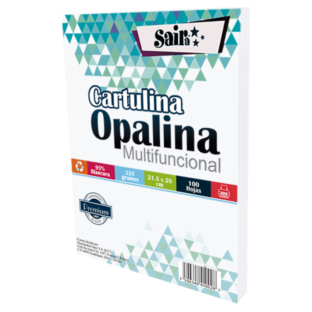 HOJA OPALINA C/100 CARTA 220GRS BLANCA S