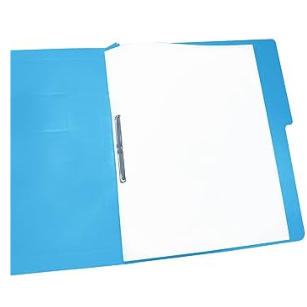 FOLDER CARTA BROCHE METALICO AZUL CIELO LX
