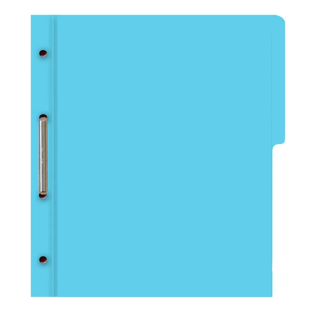 FOLDER CARTA BROCHE METALICO AZUL CIELO LX