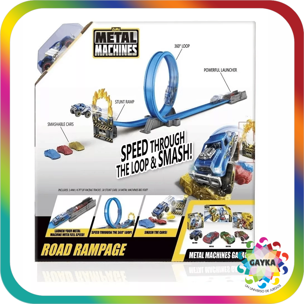 PISTA ROAD RAMPAGE BUILDING METAL MACHINES - ZURU