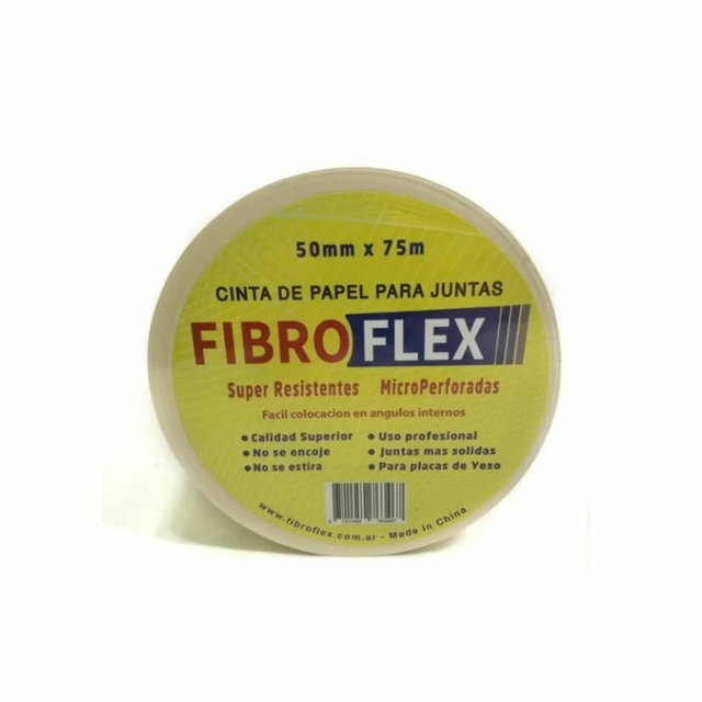CINTA DE PAPEL MICROPERFORADA FIBROFLEX 5CM X 75 MTS