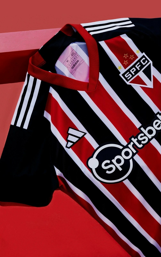 Camisa 2 São Paulo 23 24 Adidas Masculina Vermelha C Preto