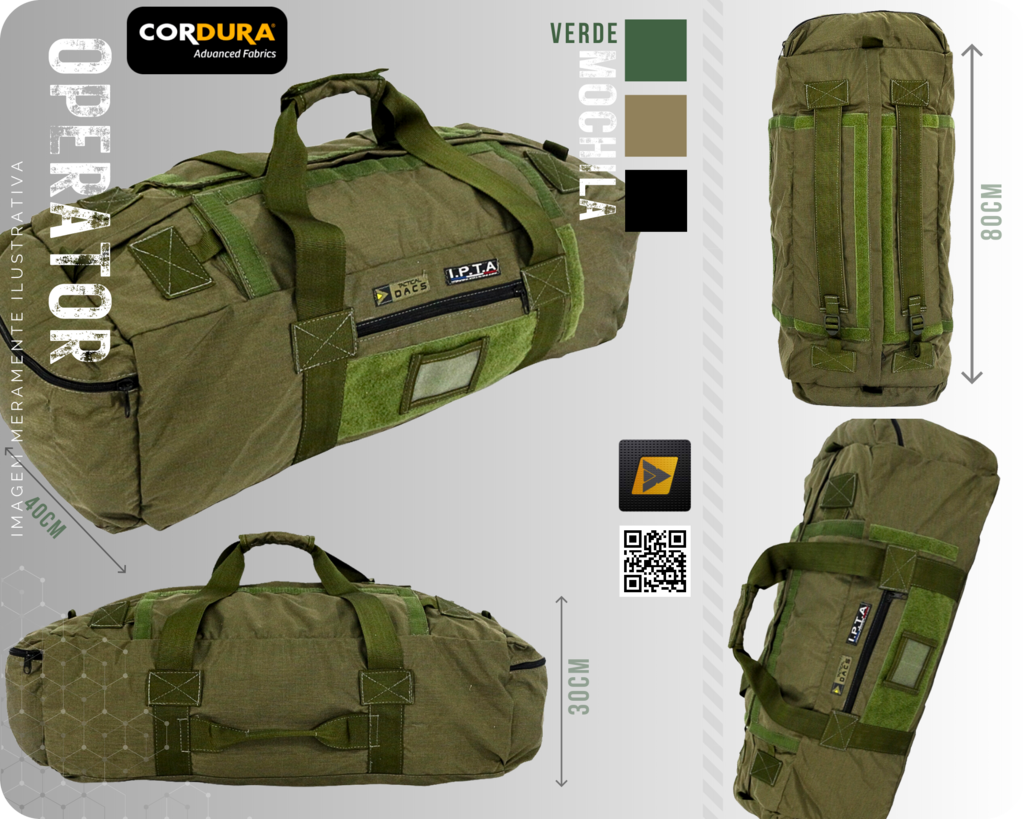 Mochila OPERATOR DACS projetada por Alexandre Vigier toda em Cordura