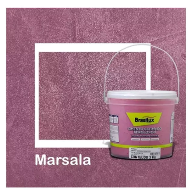 Cimento Queimado Perolizado MARSALA - Brasilux