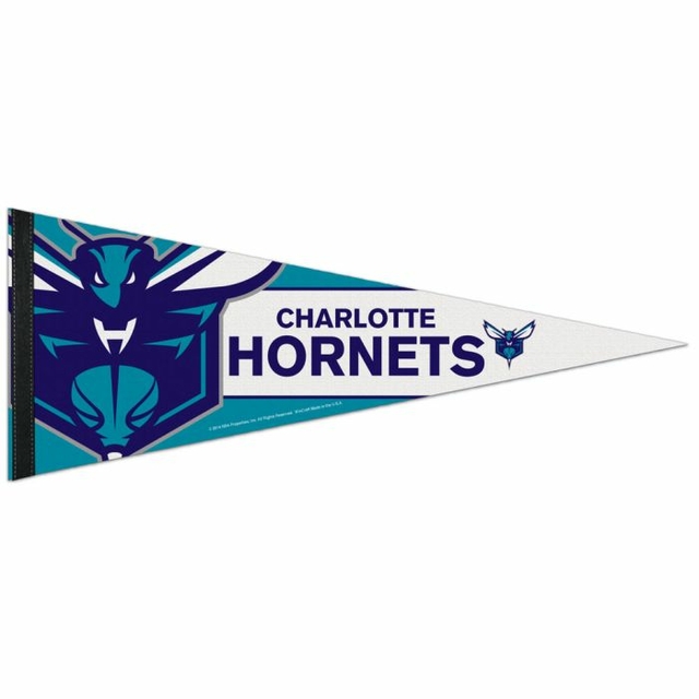Flâmula NBA Charlotte Hornets Premium Pennant 12" X 30" - Grande