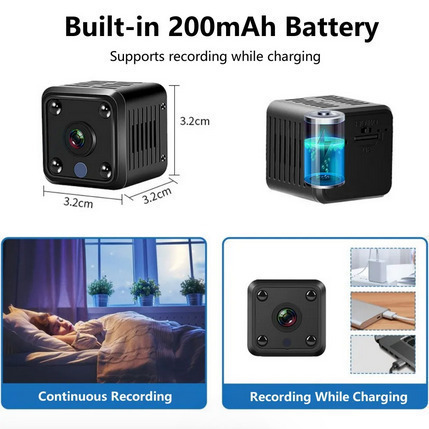 Camera Ip Wifi Infravermelho Espia X6 HD 1080P Visão Norturna