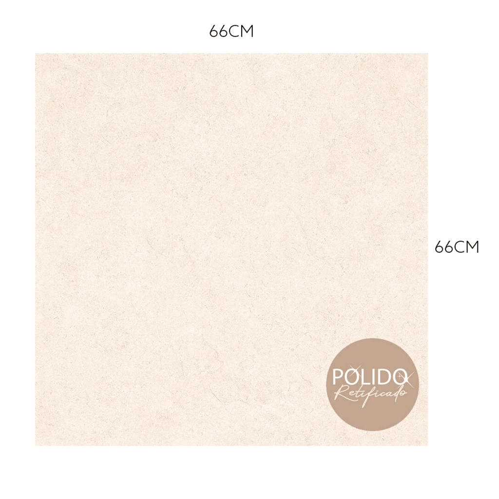 PISO FORMIGRES PREMIUM MILANO BEGE RETIFICADO POLIDO 66X66CM