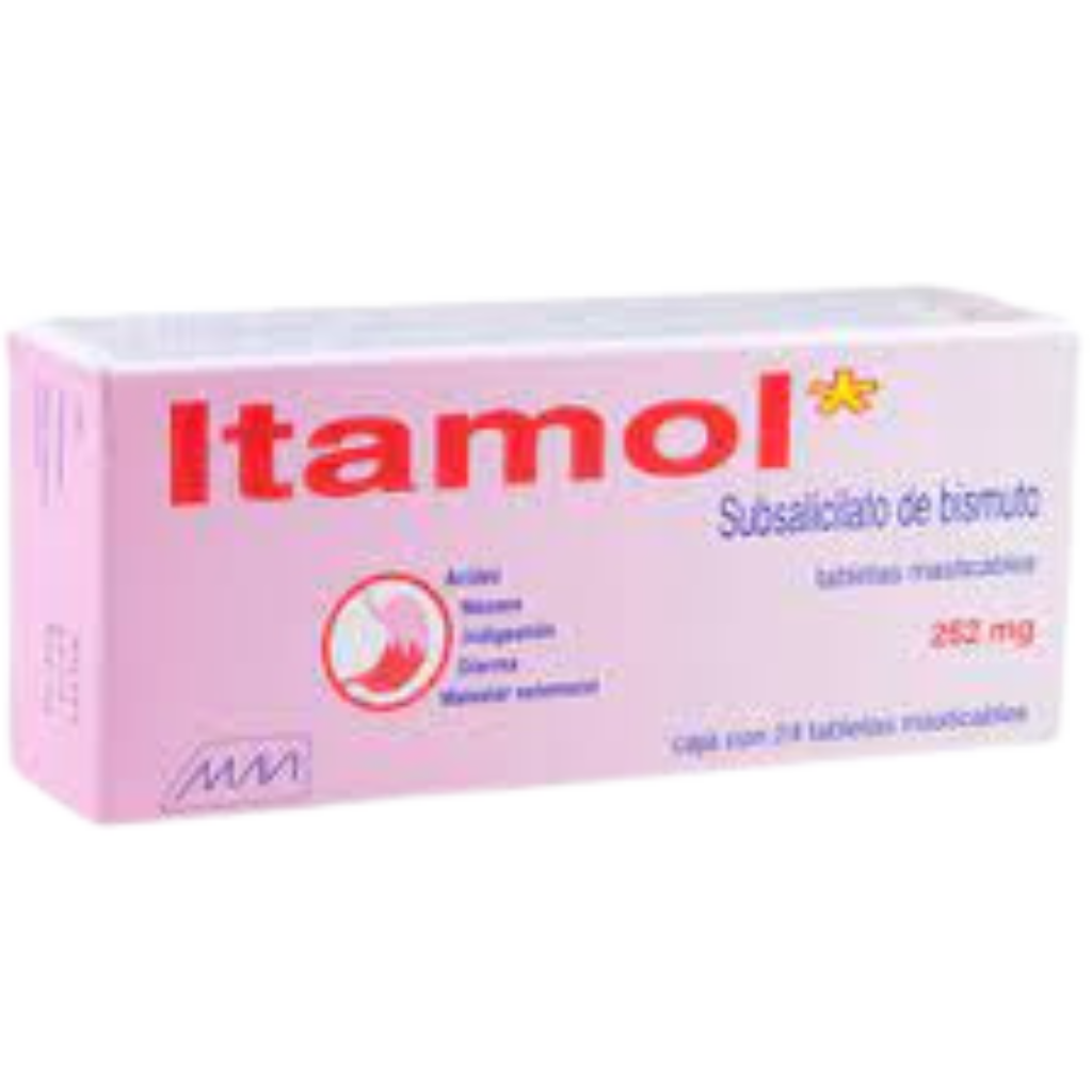 Subsalicilato de Bismuto 24 tabletas masticables (Itamol)