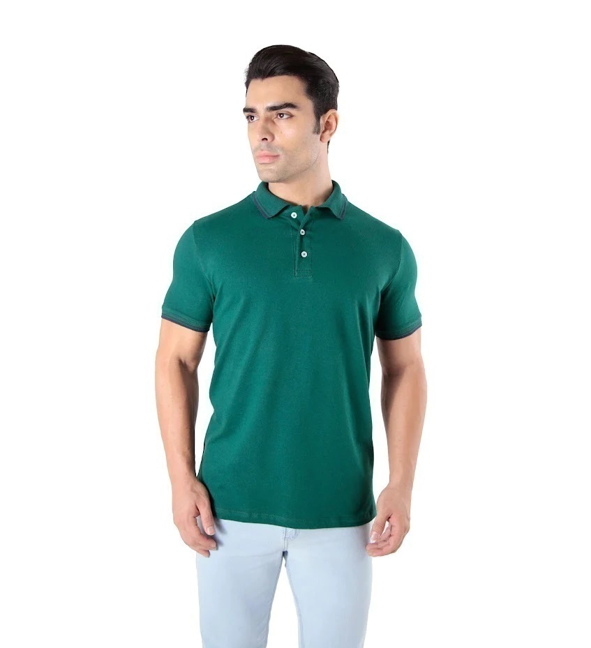 POLO PIQUET GOLD VERÃO - VERDE ESCURO