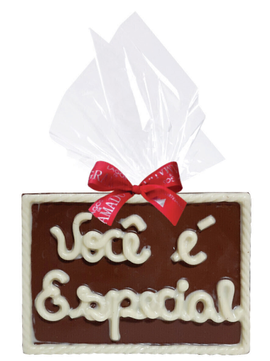 Placa VOCÊ É ESPECIAL ao leite