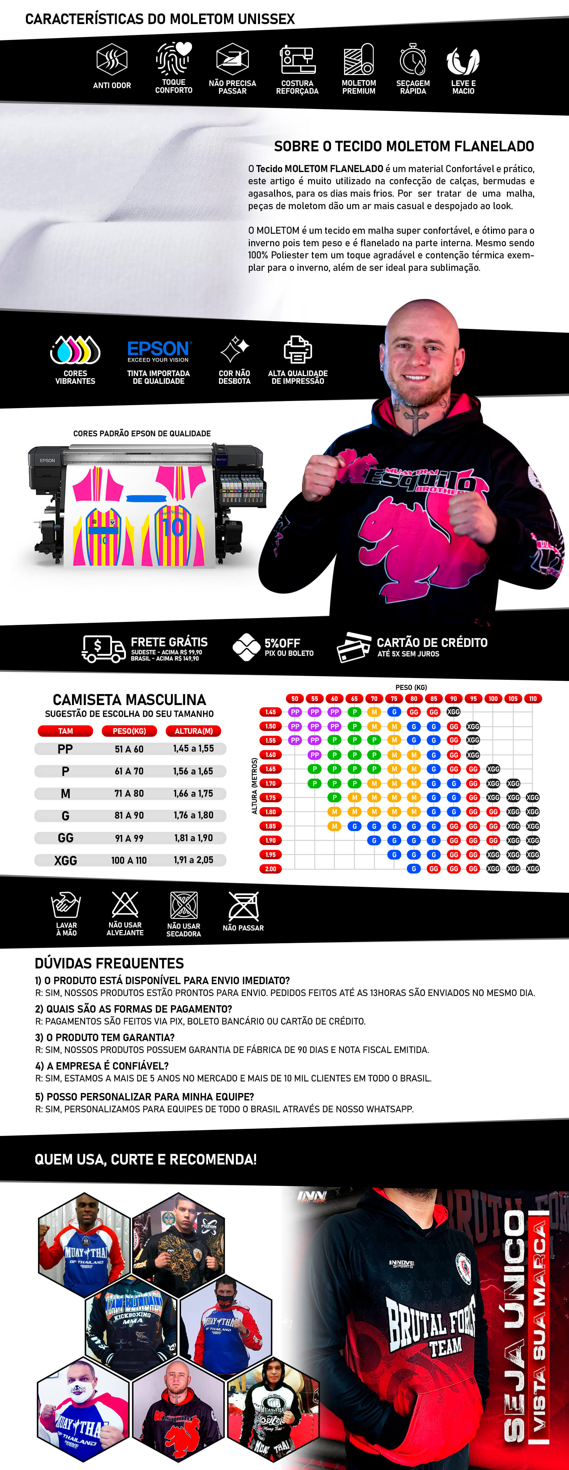 Moletom Sem Bolso Kickboxing Shadow Champ Unissex