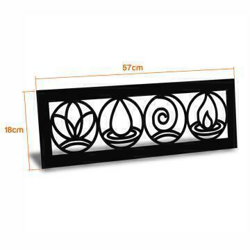 Cuadro Rectangular 4 Elementos - FibroPlus Negro