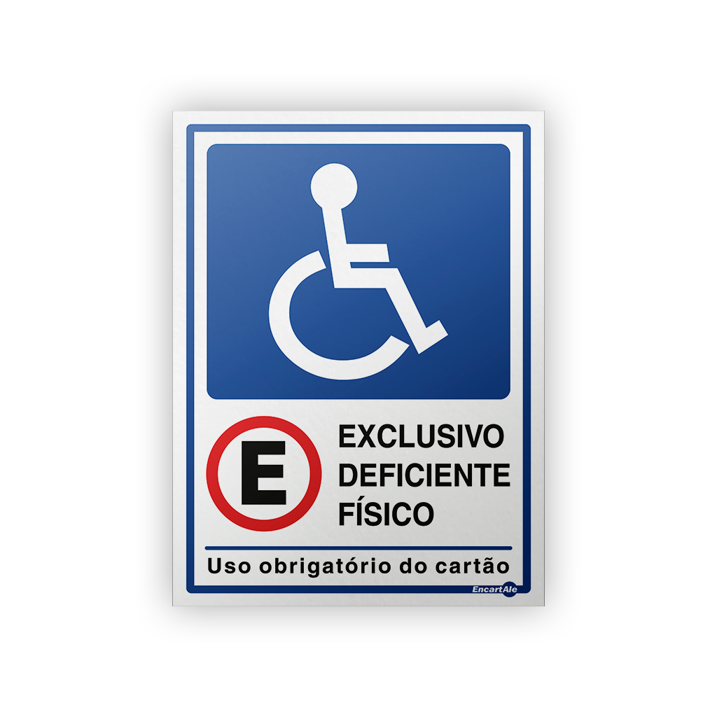 Placa Exclusivo para Deficiente Físico (Cadeirante)