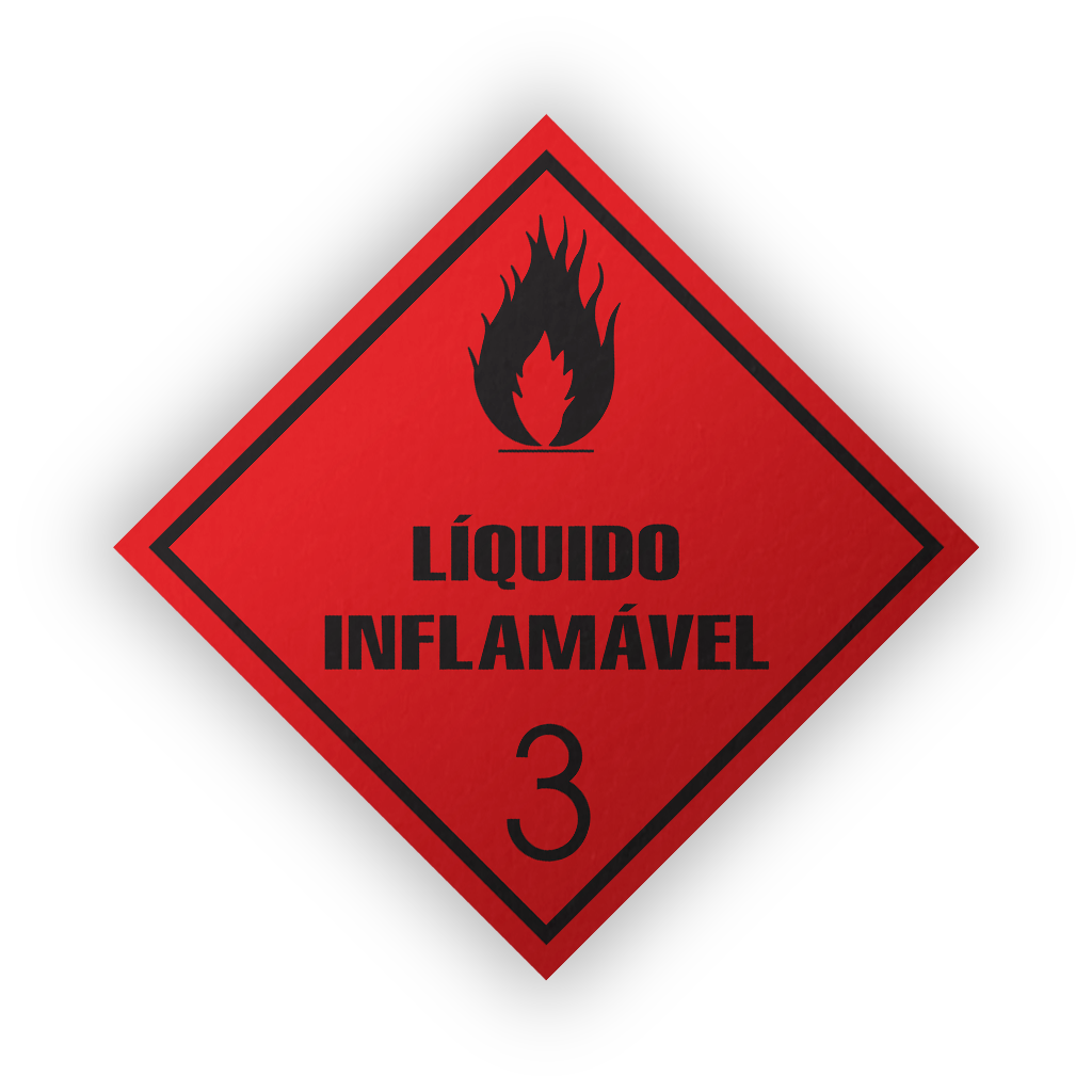 Placa Rótulo de Risco Classe 3 Líquido Inflamável