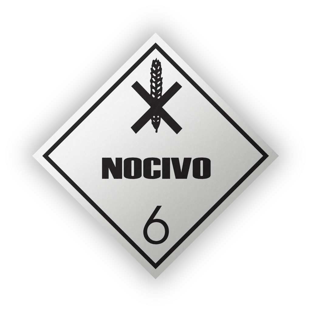 Placa Rótulo de Risco Classe 6 Nocivo