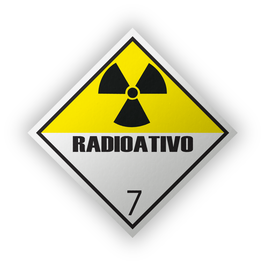 Placa Rótulo de Risco Classe 7 Radioativo