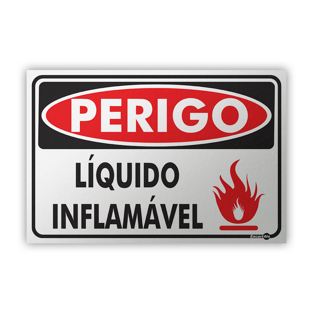 Placa Perigo Líquido Inflamável
